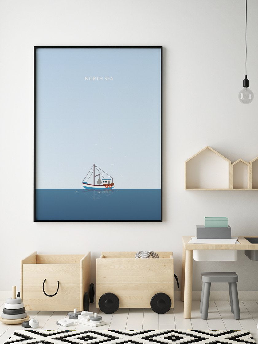 North Sea - Nautical Sea Poster