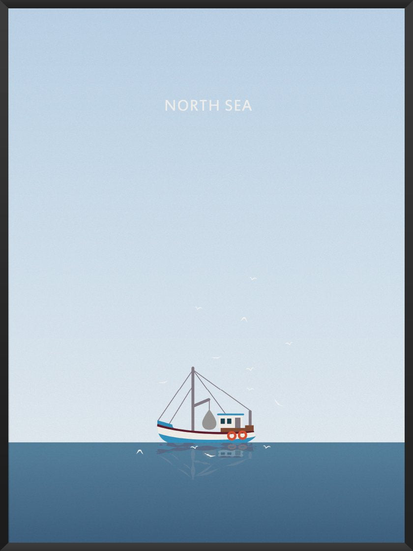 North Sea - Nautical Sea Poster
